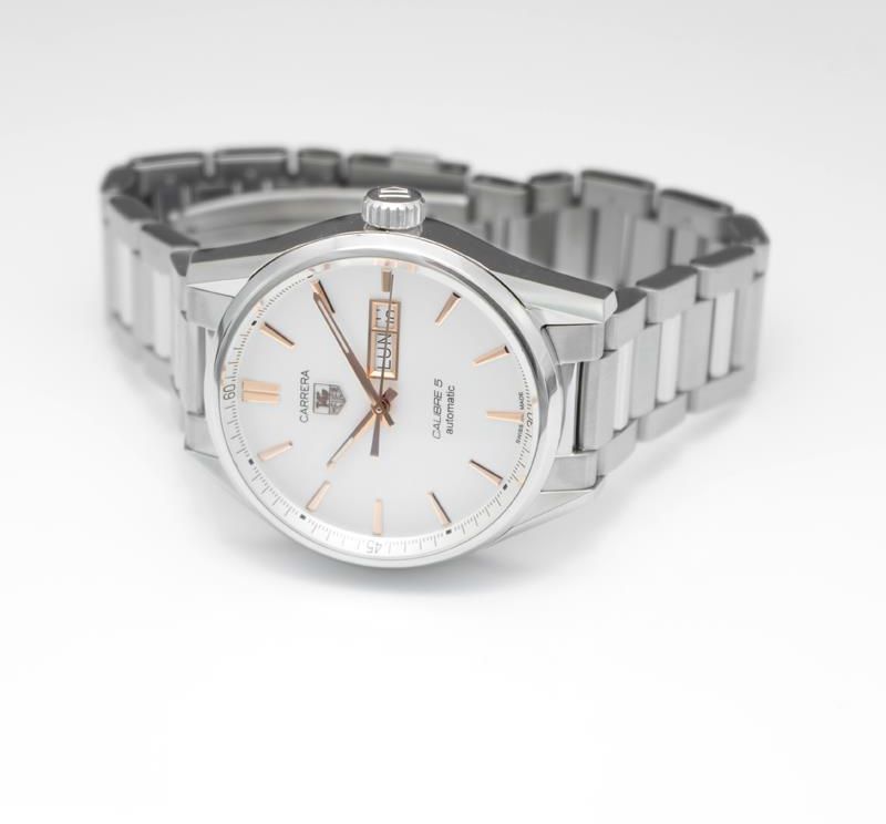 Tag Heuer Carrera Calibre 5 Day-Date Automatic Silver Dial WAR201DBA0723 - Zegarki Męskie - Ceny ...
