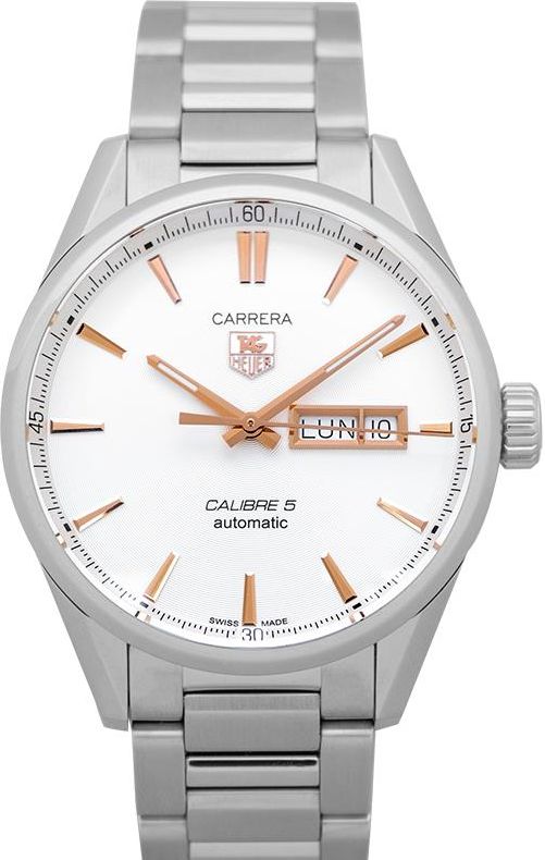 Tag Heuer Carrera Calibre 5 Day-Date Automatic Silver Dial WAR201DBA0723 - Zegarki Męskie - Ceny ...