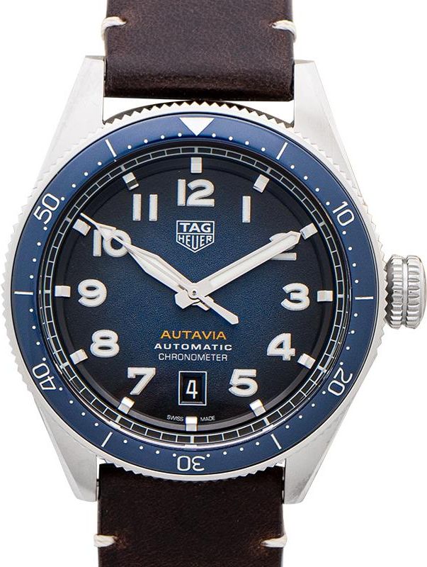 Tag Heuer Autavia Calibre 5 Chronometer Automatic Blue Dial ...