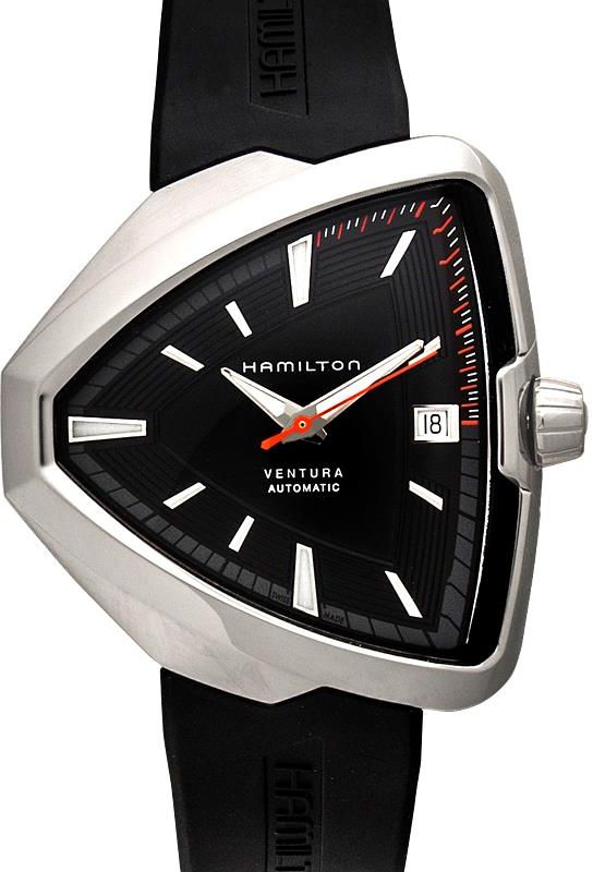 Hamilton Ventura Automatic Black Dial Stainless Steel H24555331 ...
