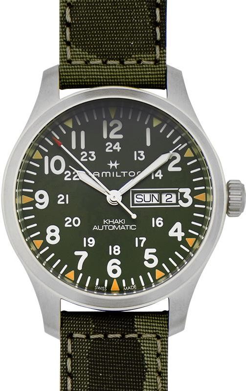 Hamilton Khaki Field Automatic Green Dial Stainless steel H70535061 ...