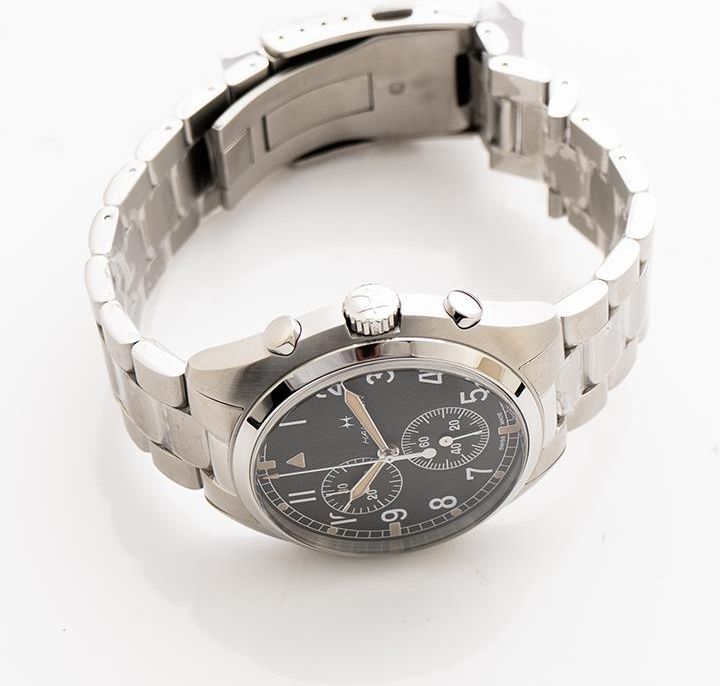 Hamilton Pilot Pioneer Chronograph Quartz Black Dial H76522131 ...
