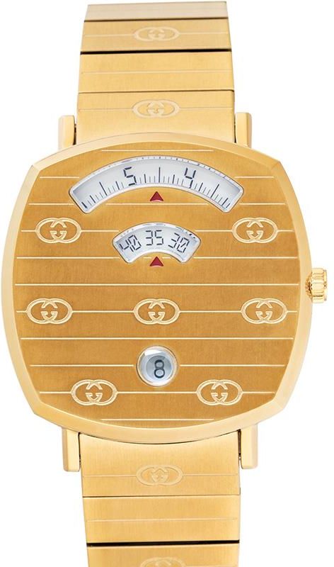 Gucci Grip 18kt Goldtone Stainless Steel Watch 35mm YA157403 - Zegarki ...