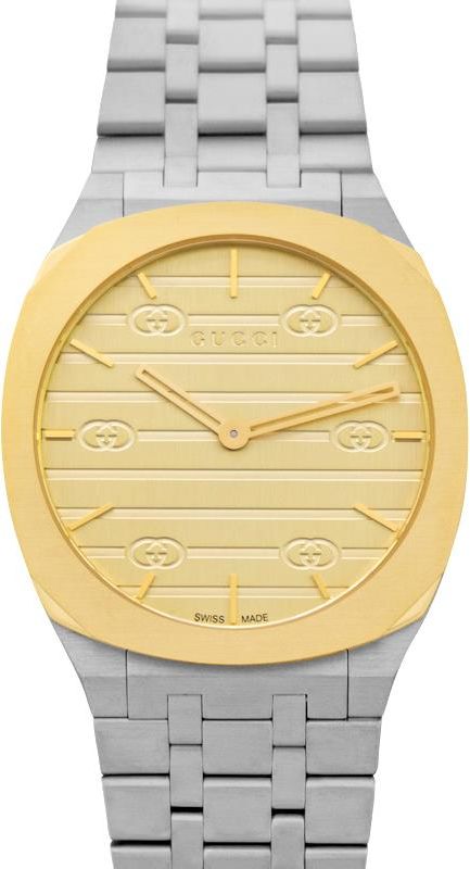 Gucci 25H Quartz Gold Dial YA163403 - Zegarki Damskie - Ceny i opinie ...