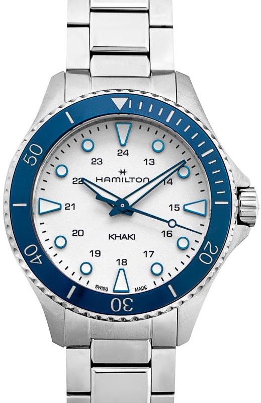 Hamilton Khaki Navy Quartz White Dial Stainless Steel H82231150 ...