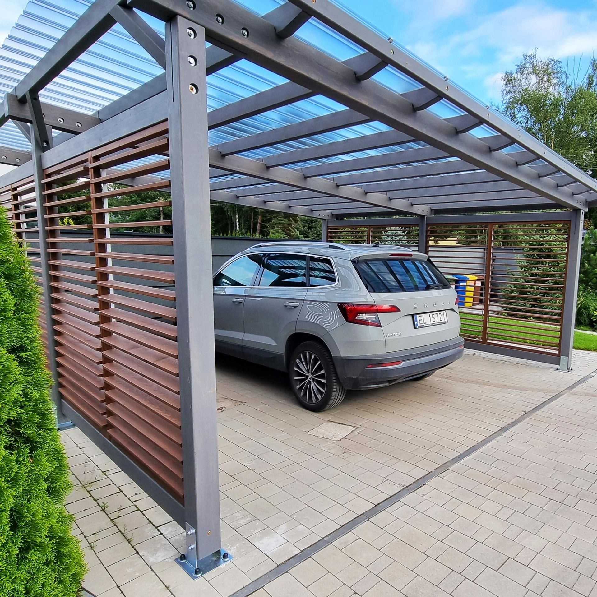 Koswood Wiata Samochodowa Wiata Garażowa Carport 1m2 - Ceny i opinie ...