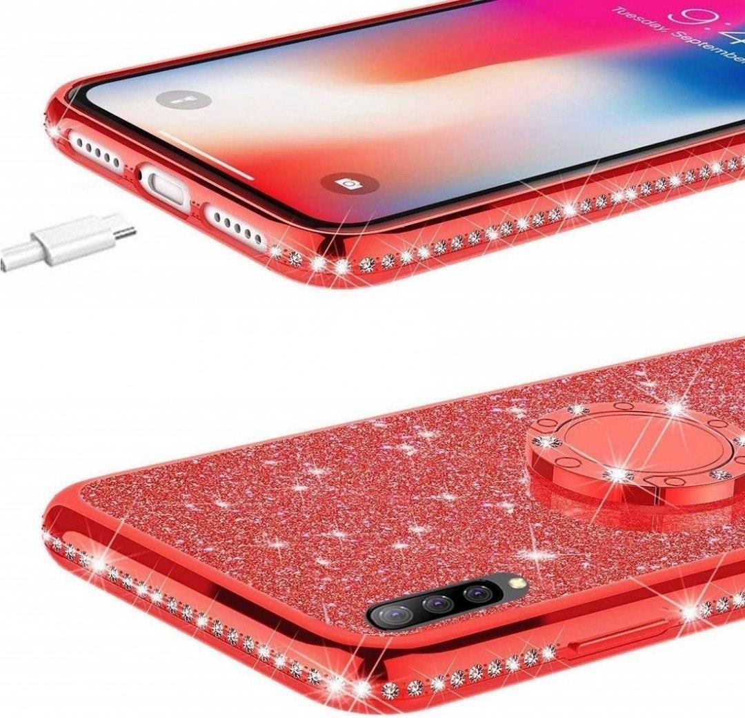 Etui Huawei Y6P Diamond Ring Brokat Czerwony (240230) - Etui na telefon ...