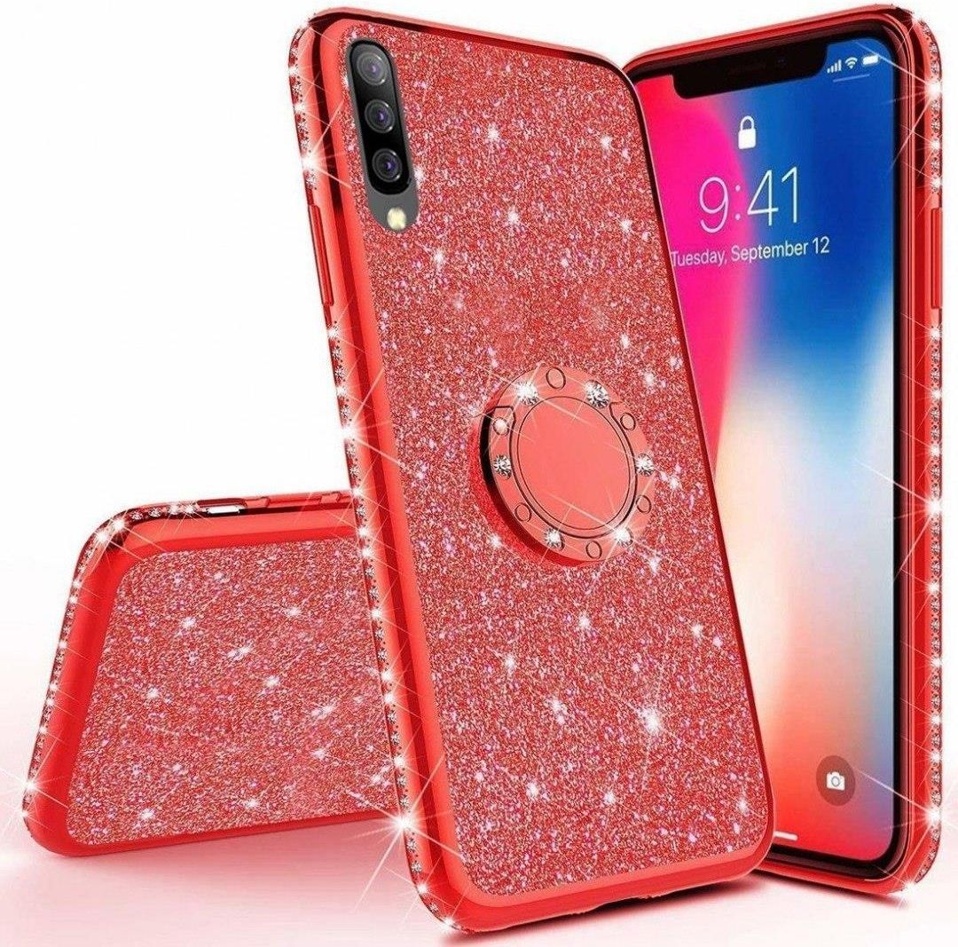 Etui Huawei Y6P Diamond Ring Brokat Czerwony (240230) - Etui na telefon ...