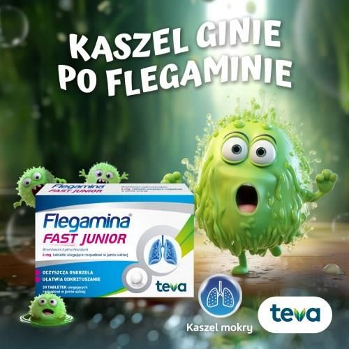 FLEGAMINA Fast Junior, tabletki ulegające rozpadowi w jamie ustnej 4mg ...
