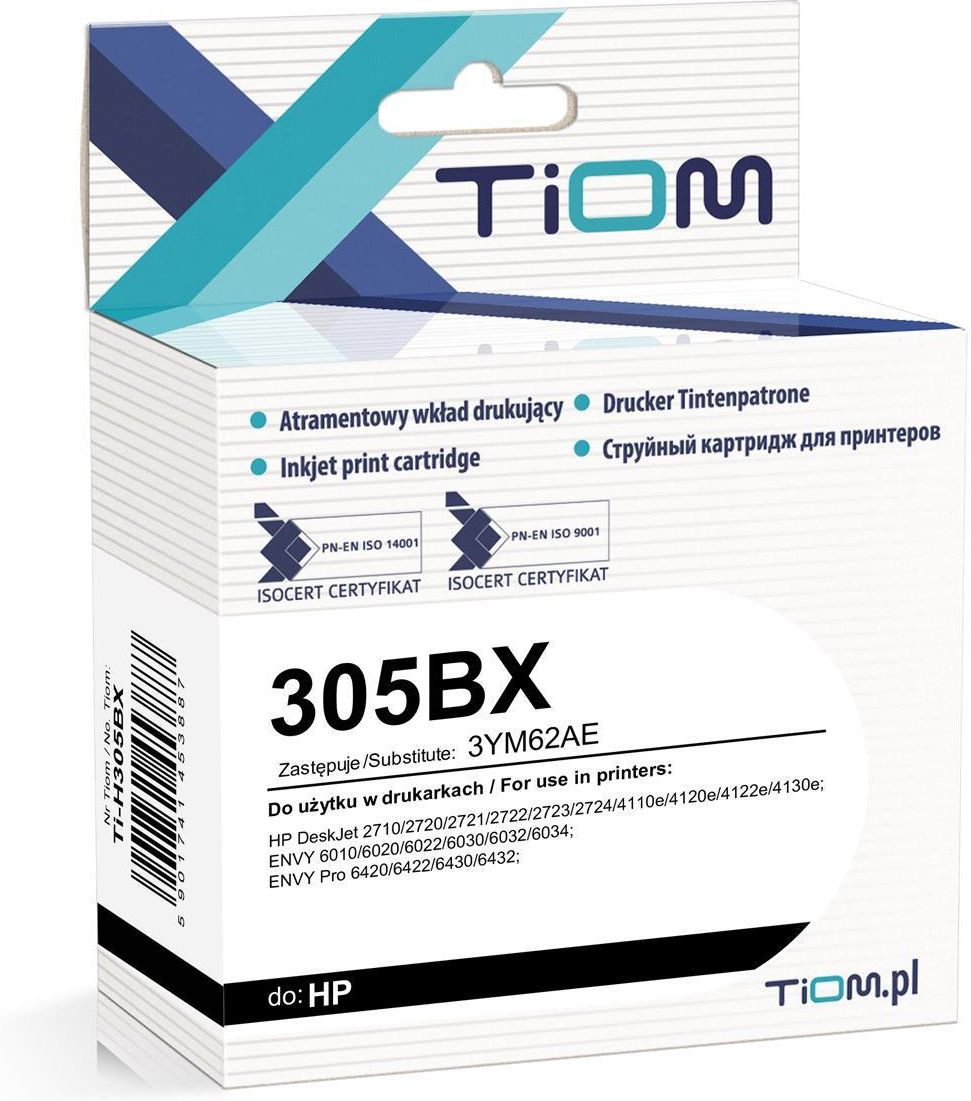 Tusz TIOM TUSZ DO HP 305BX 3YM62AE 7ML BLACK do drukarki - Opinie i ...