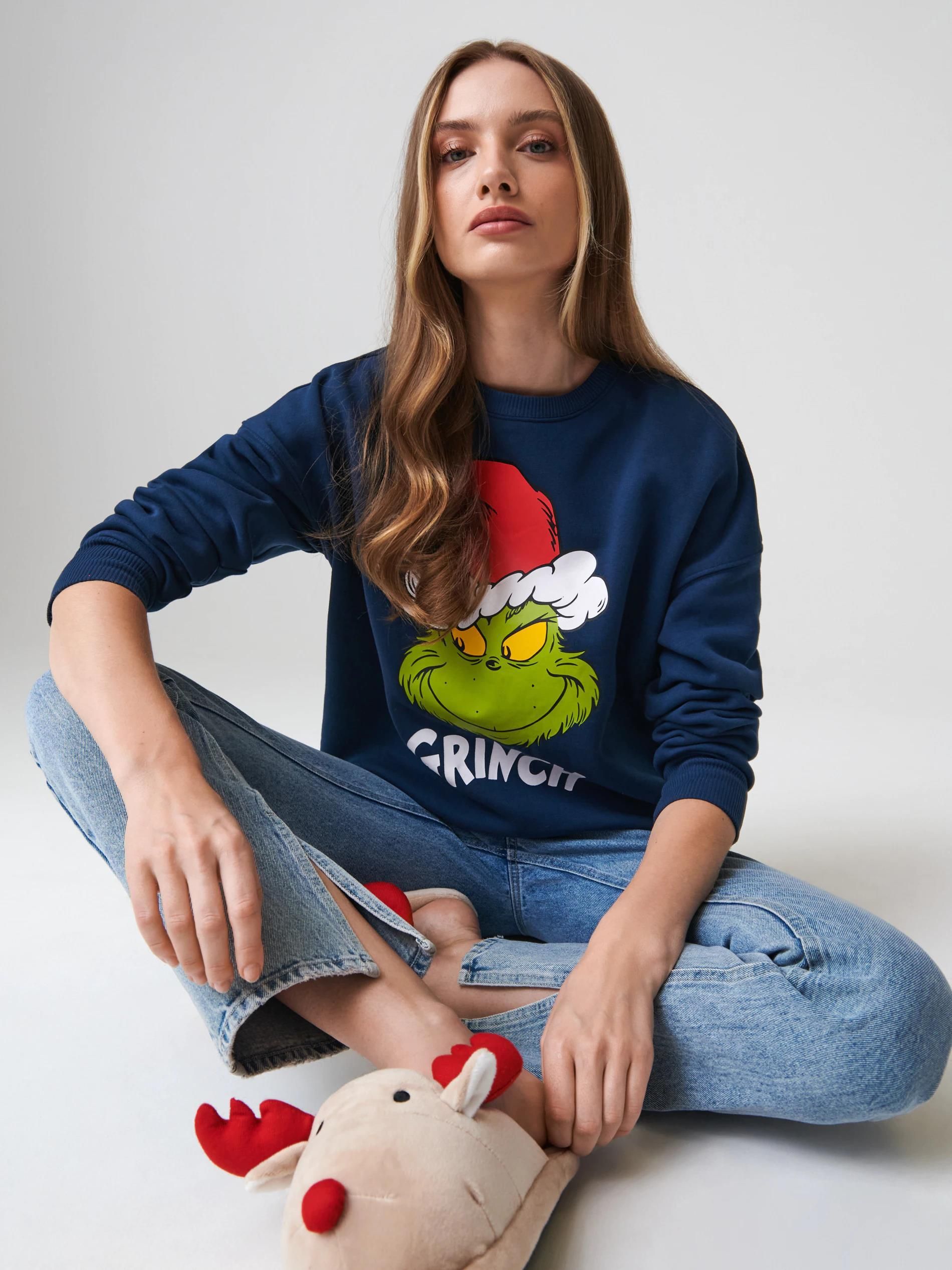 Sinsay - Bluza z nadrukiem Grinch - Granatowy - Ceny i opinie - Ceneo.pl