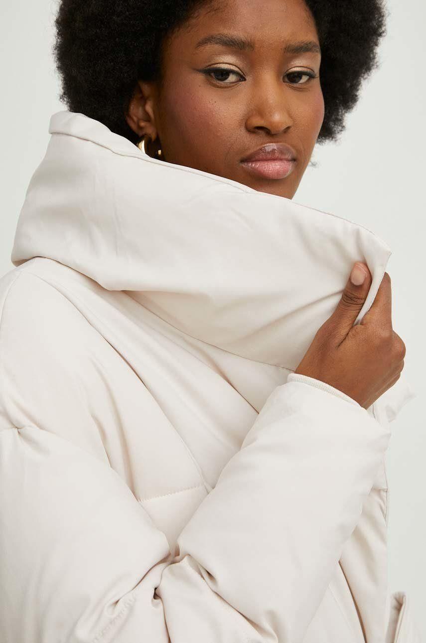 Answear Lab kurtka damska kolor beżowy zimowa - Ceny i opinie - Ceneo.pl