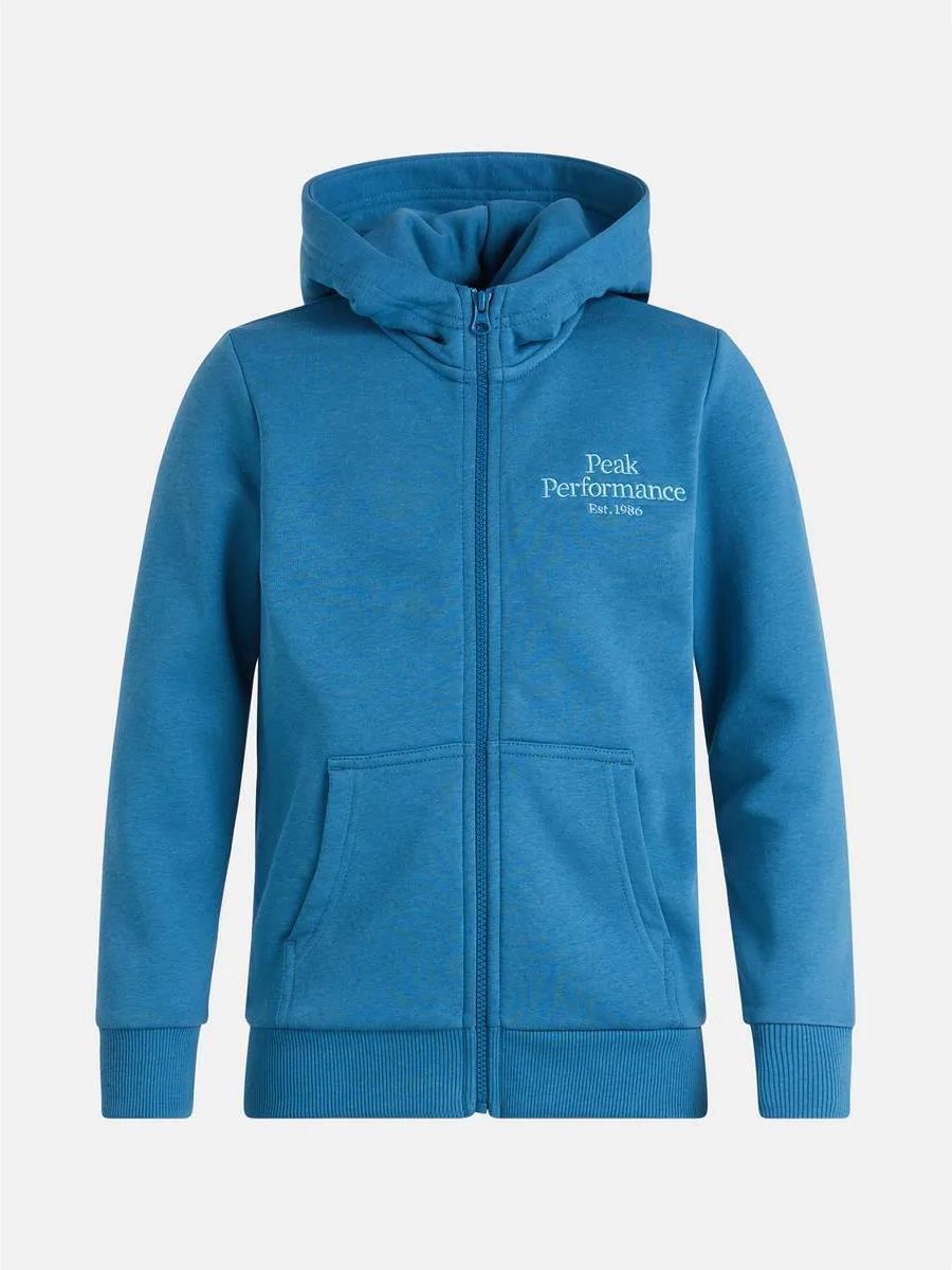 Bluza Peak Performance Jr Original Zip Hood granatowy - Ceny i opinie ...