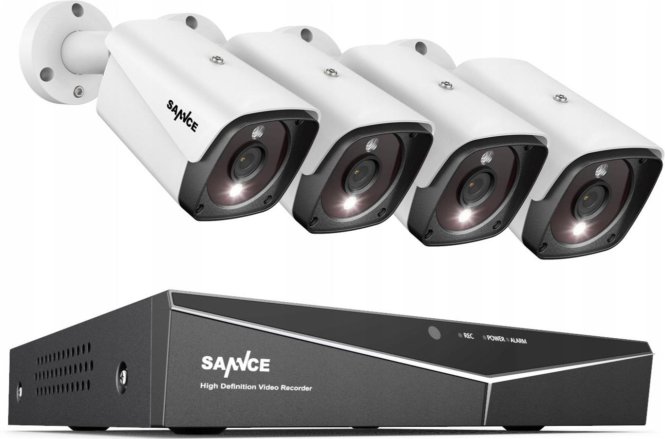 Zestaw do monitoringu Sannce System Kamer Bezpieczeństwa 4Ch 5Mp ...