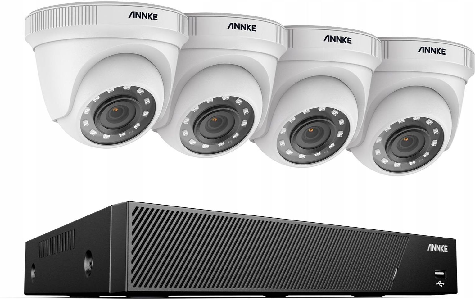 Zestaw do monitoringu Annke System Kamer Bezpieczeństwa 8Ch 2Mp Cctv ...