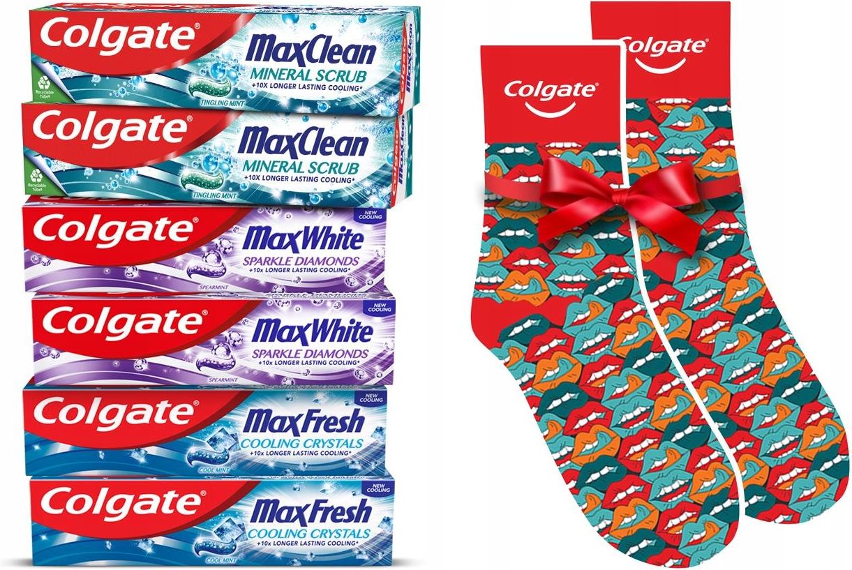 Colgate Max White 2x100ml Max Clean 2x100ml Max fresh 2x100ml Zestaw ...