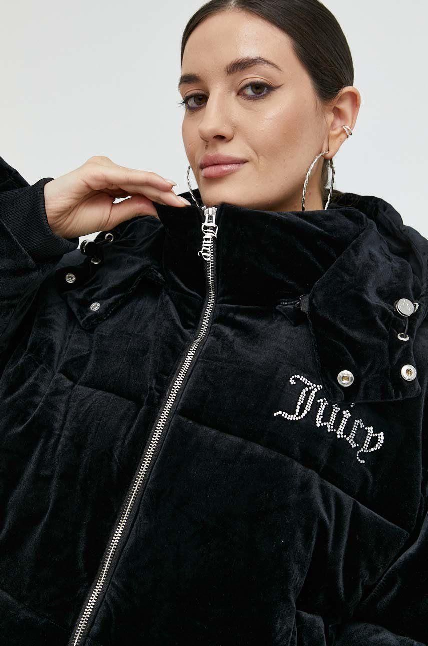 Juicy Couture kurtka Rosalia Diamante damska kolor czarny zimowa ... Juicy Couture kurtka Rosalia Diamante damska kolor czarny zimowa ...