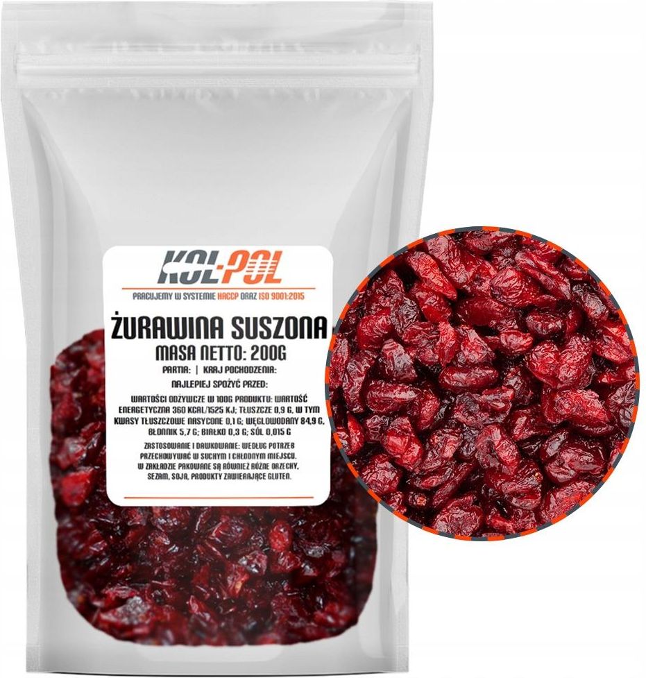 Kol Pol Żurawina Suszona 200g - Ceny i opinie - Ceneo.pl