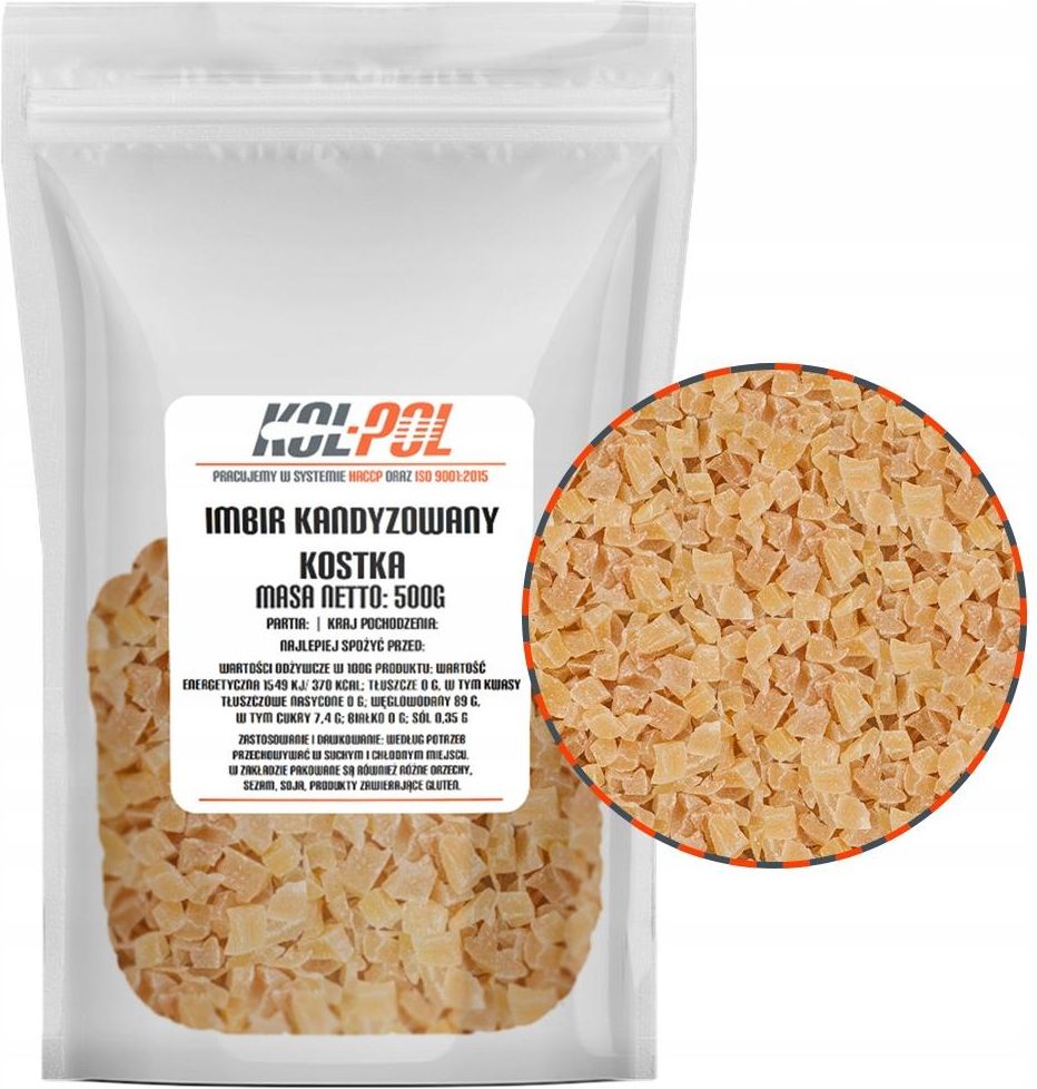 Kol Pol Imbir Kandyzowany Kostka 500g - Ceny i opinie - Ceneo.pl