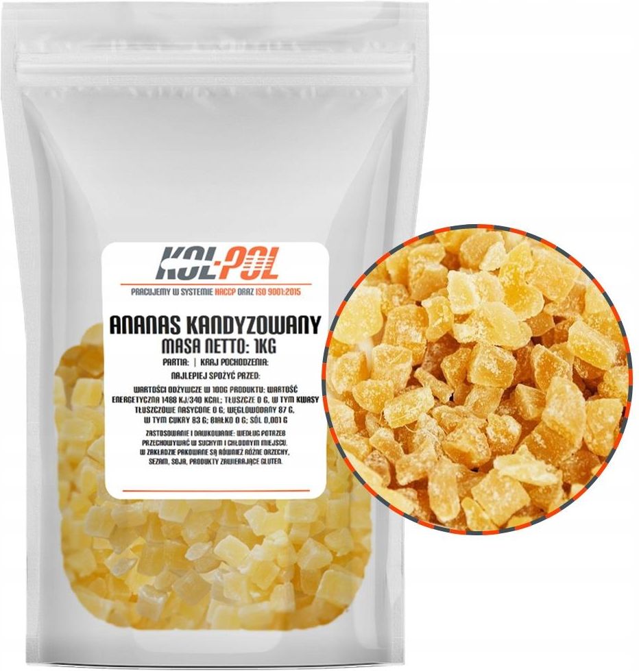 Kol Pol Ananas Kandyzowany Kostka 1kg - Ceny i opinie - Ceneo.pl