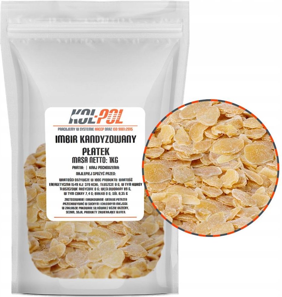 Kol Pol Imbir Kandyzowany Płatki 1kg - Ceny i opinie - Ceneo.pl