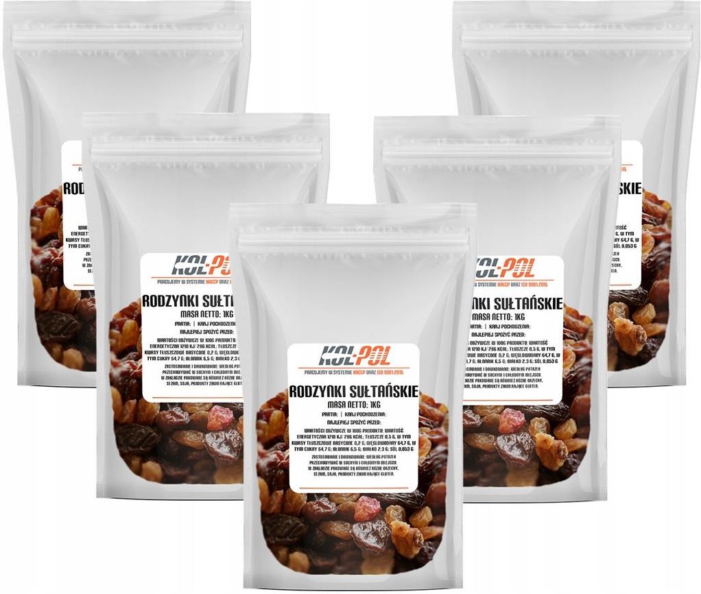 Kol Pol Rodzynki Sułtańskie 5kg - Ceny i opinie - Ceneo.pl
