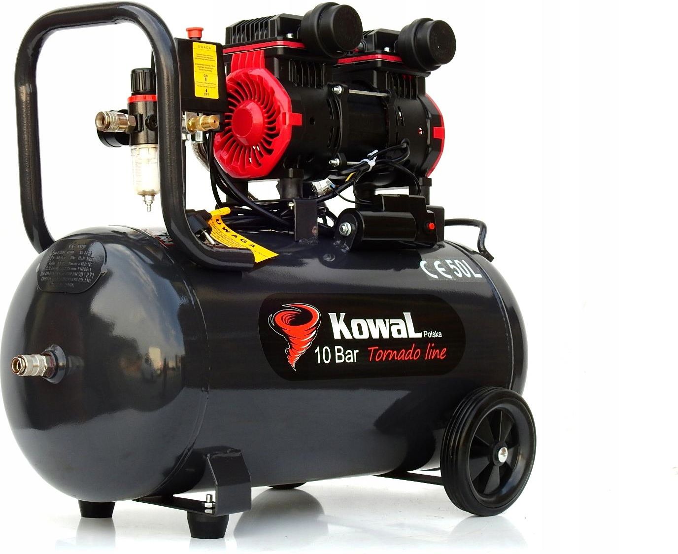 Kowal Polska 50L Kompresor 10 Bar bezolejowy sprężarka Cichy K22 ...