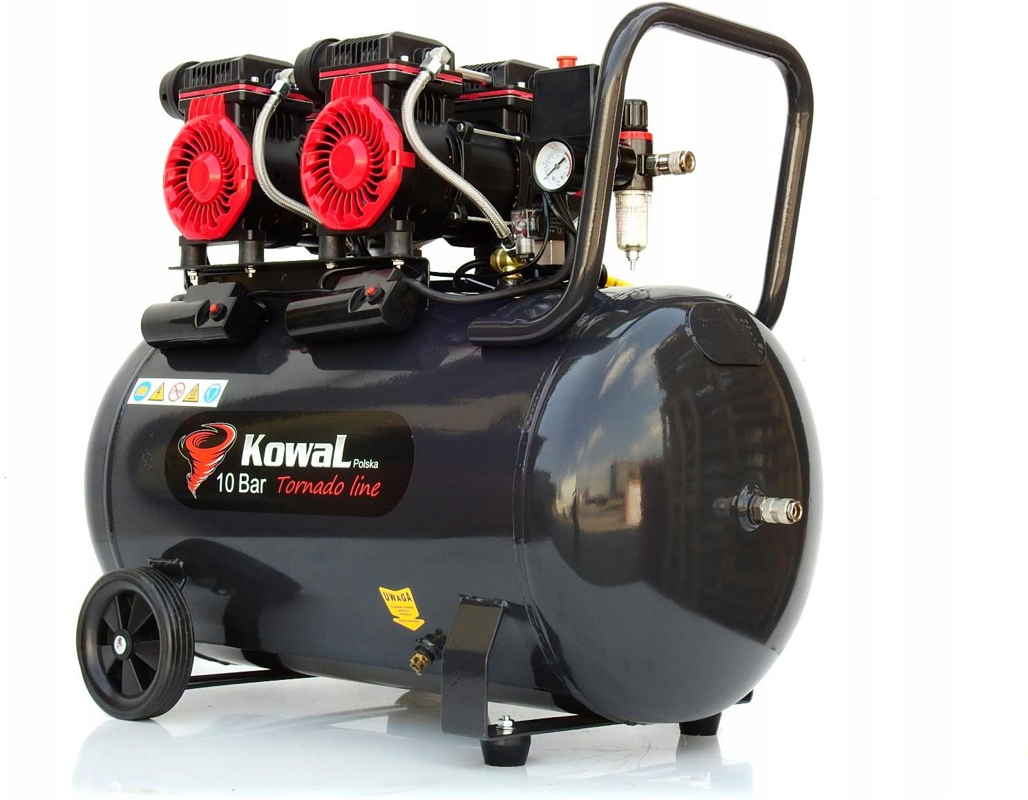 Kowal Polska 100L Kompresor 10 Bar bezolejowy sprężarka Cichy K23 ...