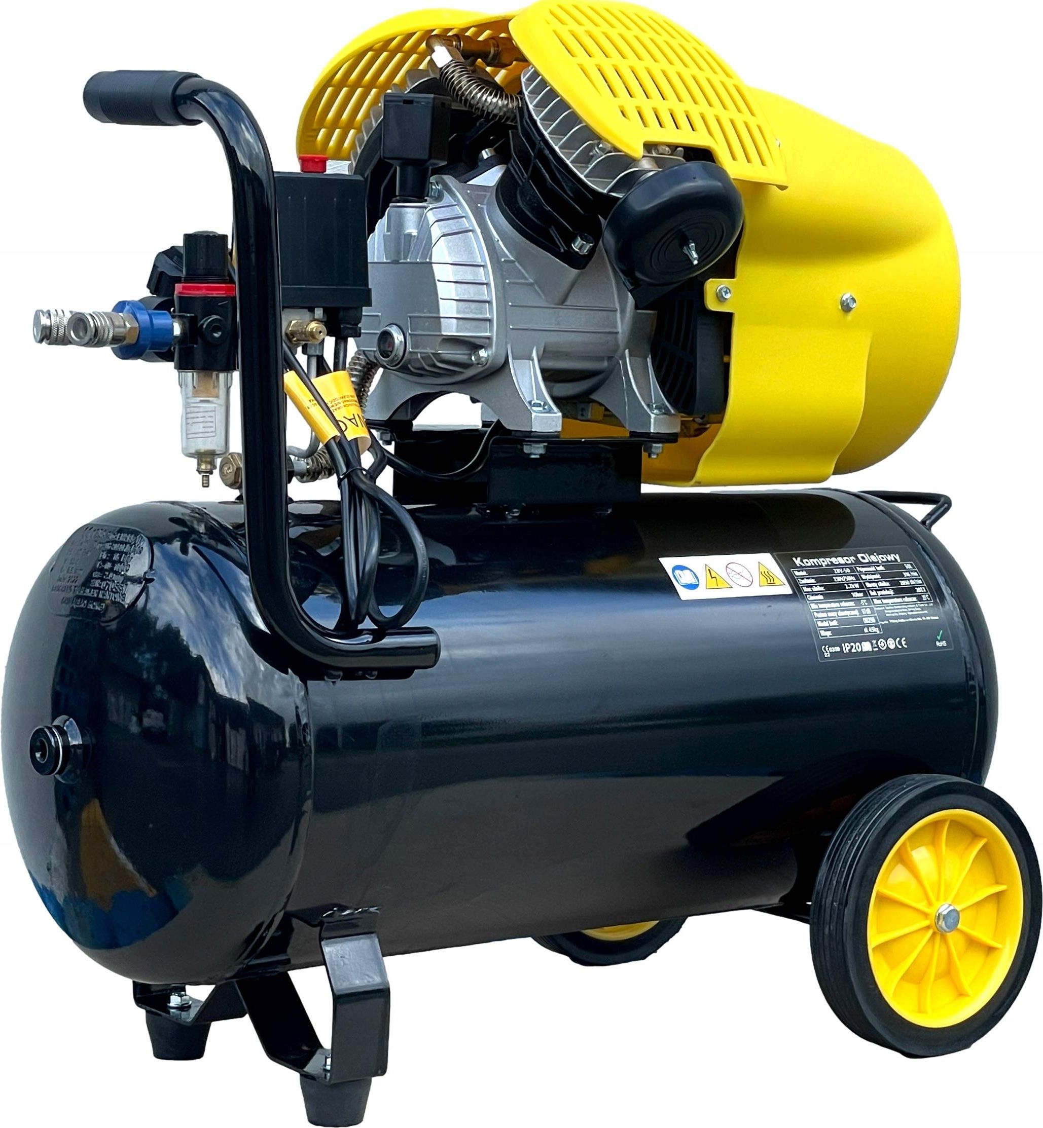 Wiking Polska Kompresor 50L olejowy sprężarka powietrza V2 ZBV50 ...