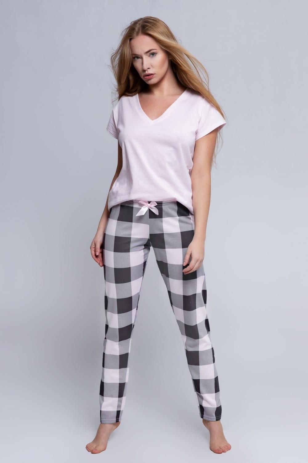 Piżama Damska Model Sandra Pink/Black - Ceny i opinie - Ceneo.pl