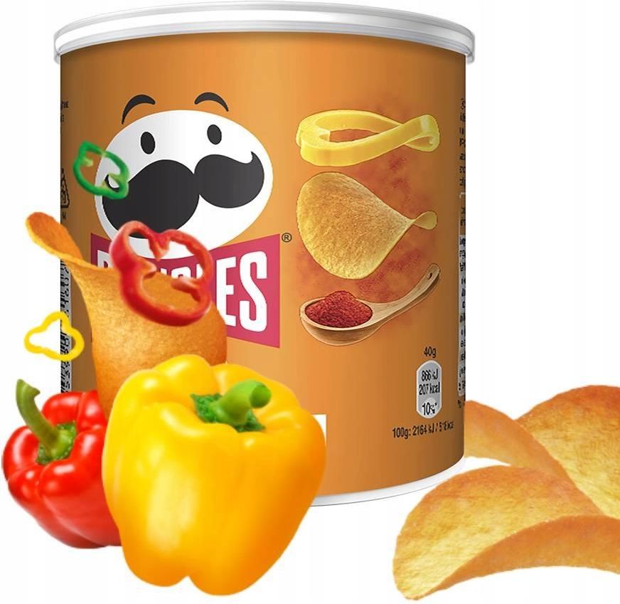 Pringles Chipsy Paprika 40g - Ceny i opinie - Ceneo.pl