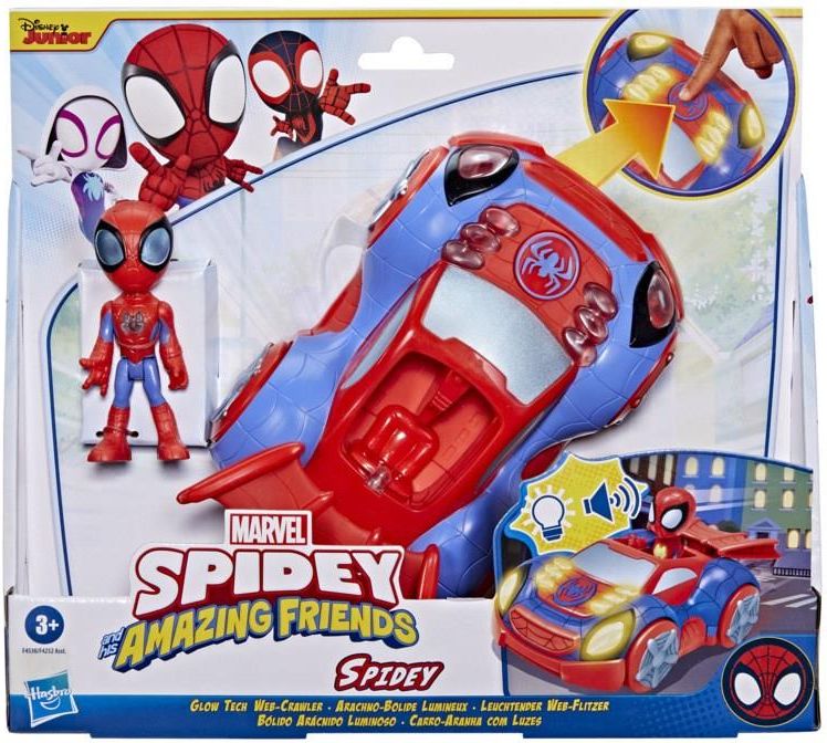 Hasbro Spider-Man Spidey i Super-kumple Web Crawler pojazd ze światłami ...