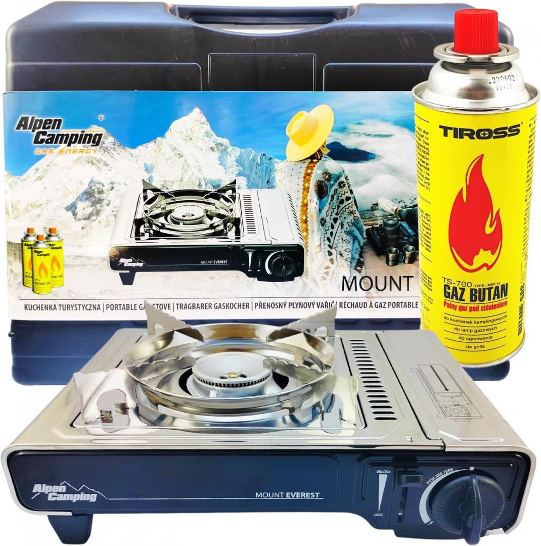 KUCHENKA TURYSTYCZNA NA GAZ KARTUSZE ALPEN CAMPING MOUNT EVEREST - Ceny ...