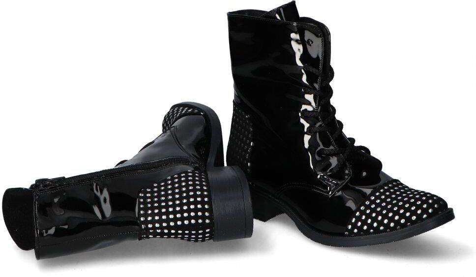 Sznurowane botki damskie KamexBut 125 Czarne lakier KamexBut NF 125z - Ceny i opinie - Ceneo.pl