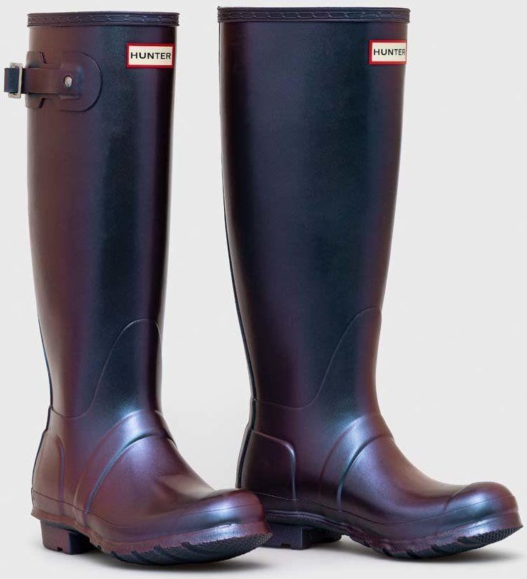 Hunter kalosze Original Tall Nebuda damskie kolor niebieski - Ceny i ...