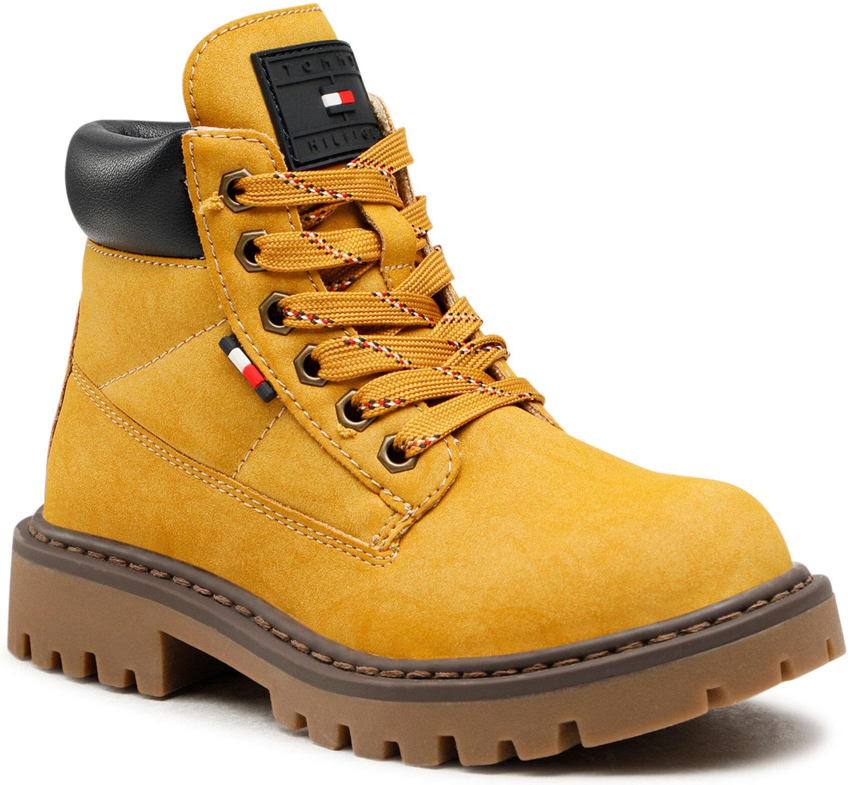 Tommy Hilfiger Trapery Lace-Up Bootie T3B5-32534-1467 M Żółty - Ceny i ...