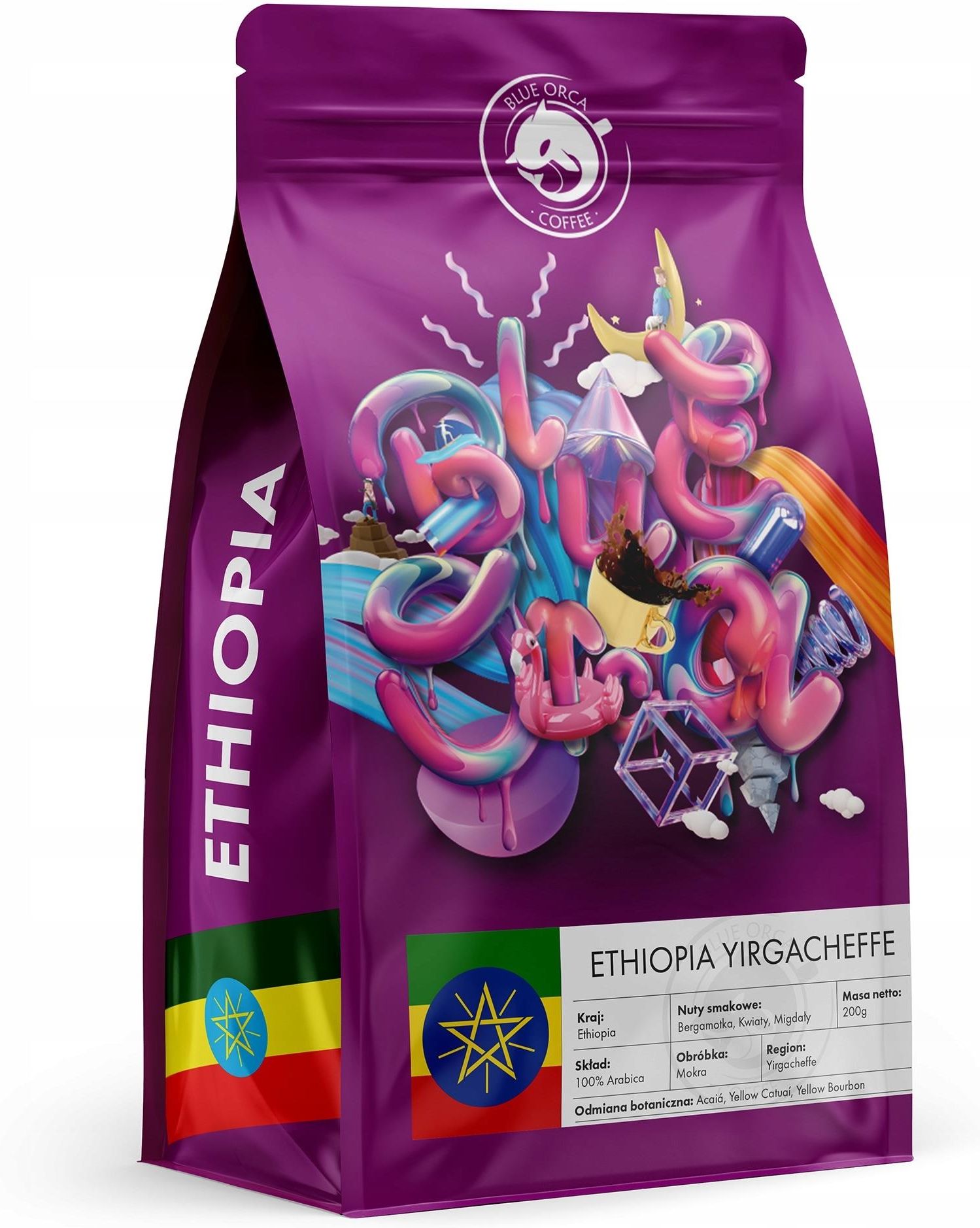 Kawa Blue Orca Coffee Ethiopia Yirgacheffe Świeżo Palona 200g - Ceny i ...
