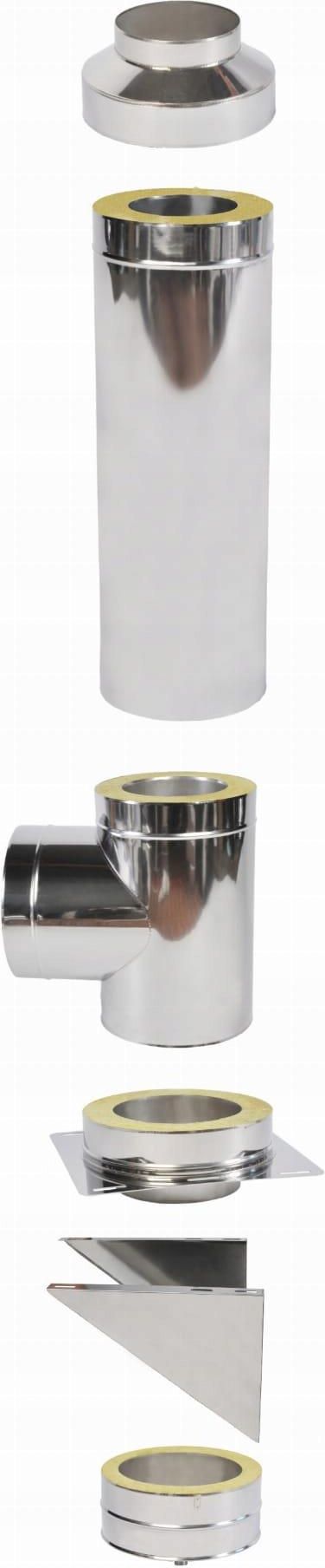 System kominkowy Checz Komin Dwuścienny 0,8mm Drewno,Węgiel Ø 150 1Rura - Opinie i ceny na Ceneo.pl