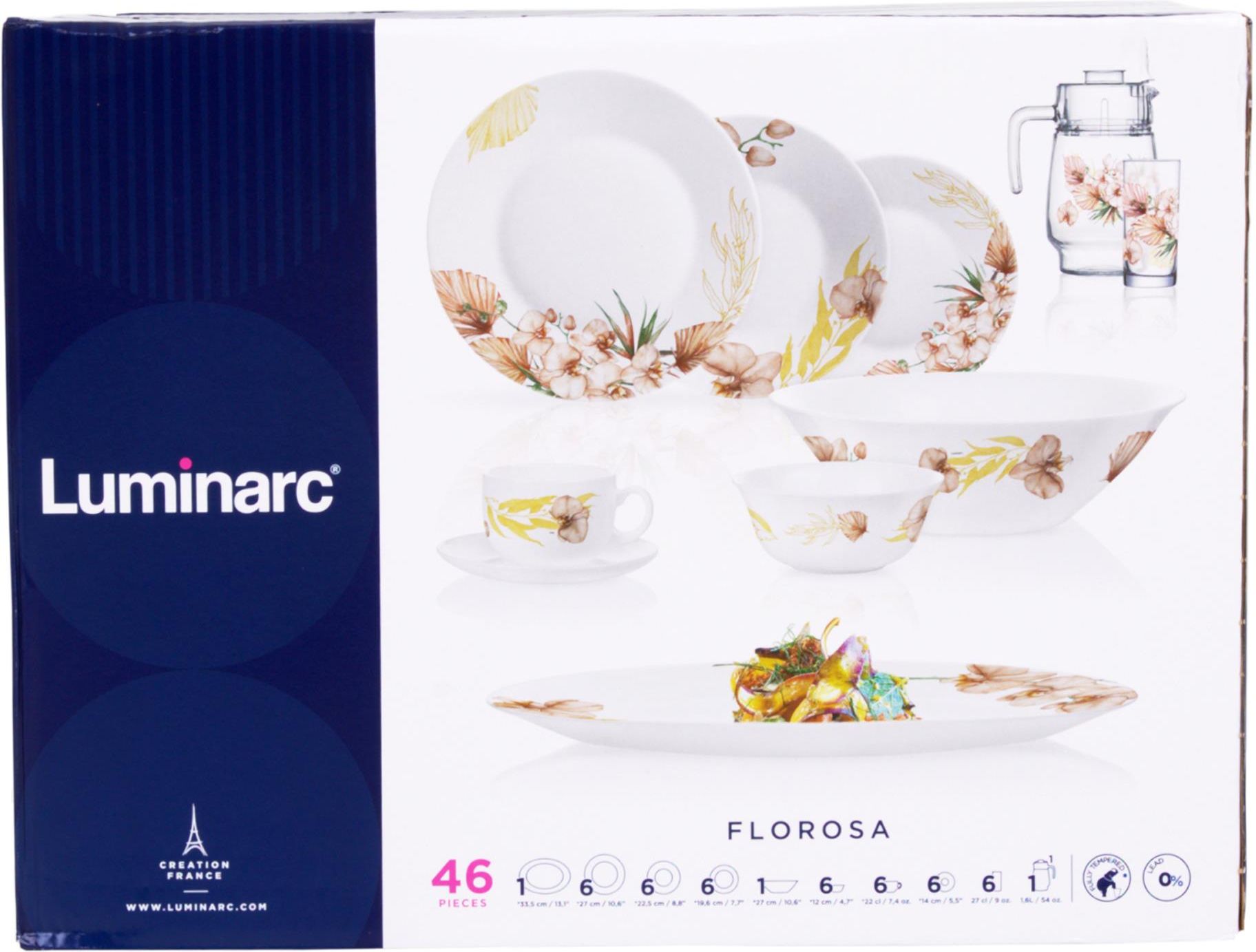 Luminarc Komplet Obiadowy Florosa Essence 46El. (33146) - Opinie i ...