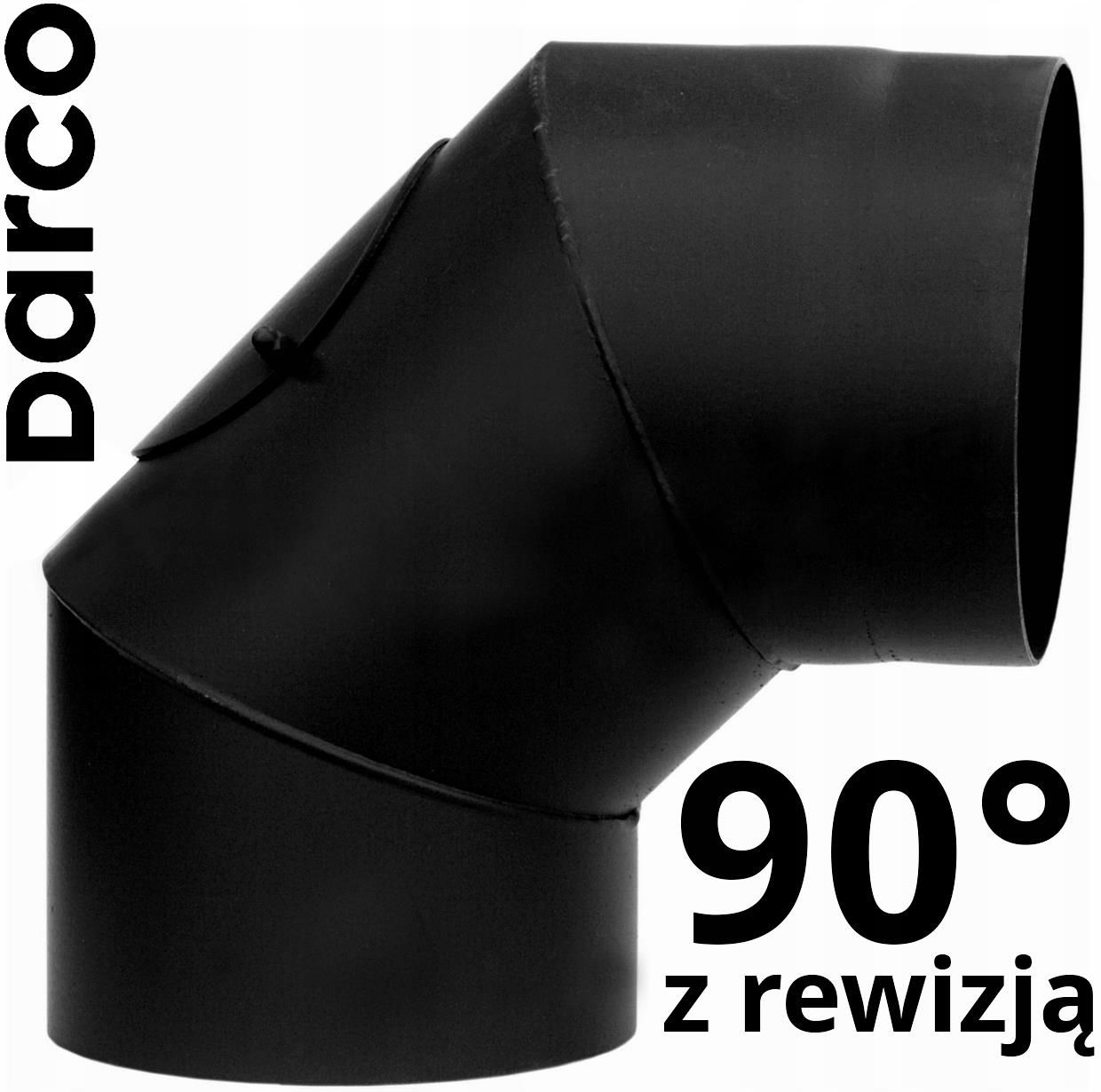 System kominkowy Darco Kolano Stałe Z Rewizją 90°, Fi 150mm Czarne Wcksr15090Cz2Sz - Opinie i ...