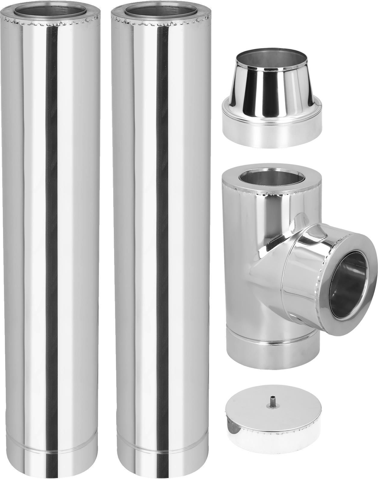 System kominkowy Kominy Polska Anna Jasińska Komin Izolowany Fi 130/200 Kwasoodporny 2,5m ...