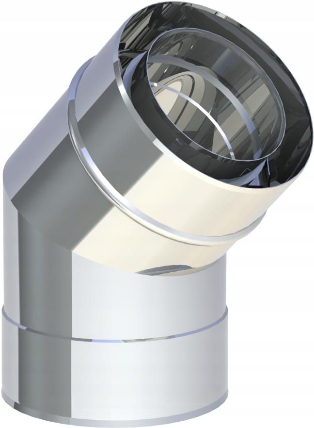 System kominkowy Tecnovis Kolano Koncentryczne 60 100 Z Uszczelką 45 Stopni 211394 - Opinie i ...