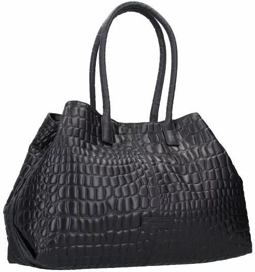 Liebeskind Chelsea Croco Shopper Bag Leather 48 cm black - Ceny i ...