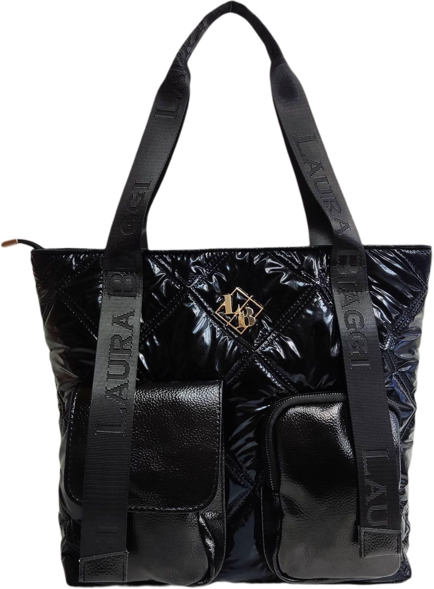 Torebka shopper Laura Biaggi Torba na ramię czarna pikowana - Ceny i opinie - Ceneo.pl