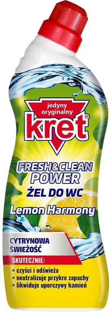 Kret Wc Żel Do Toalet Fresh & Clean Cytrynowa Świeżość 700G - Opinie i atrakcyjne ceny na Ceneo.pl