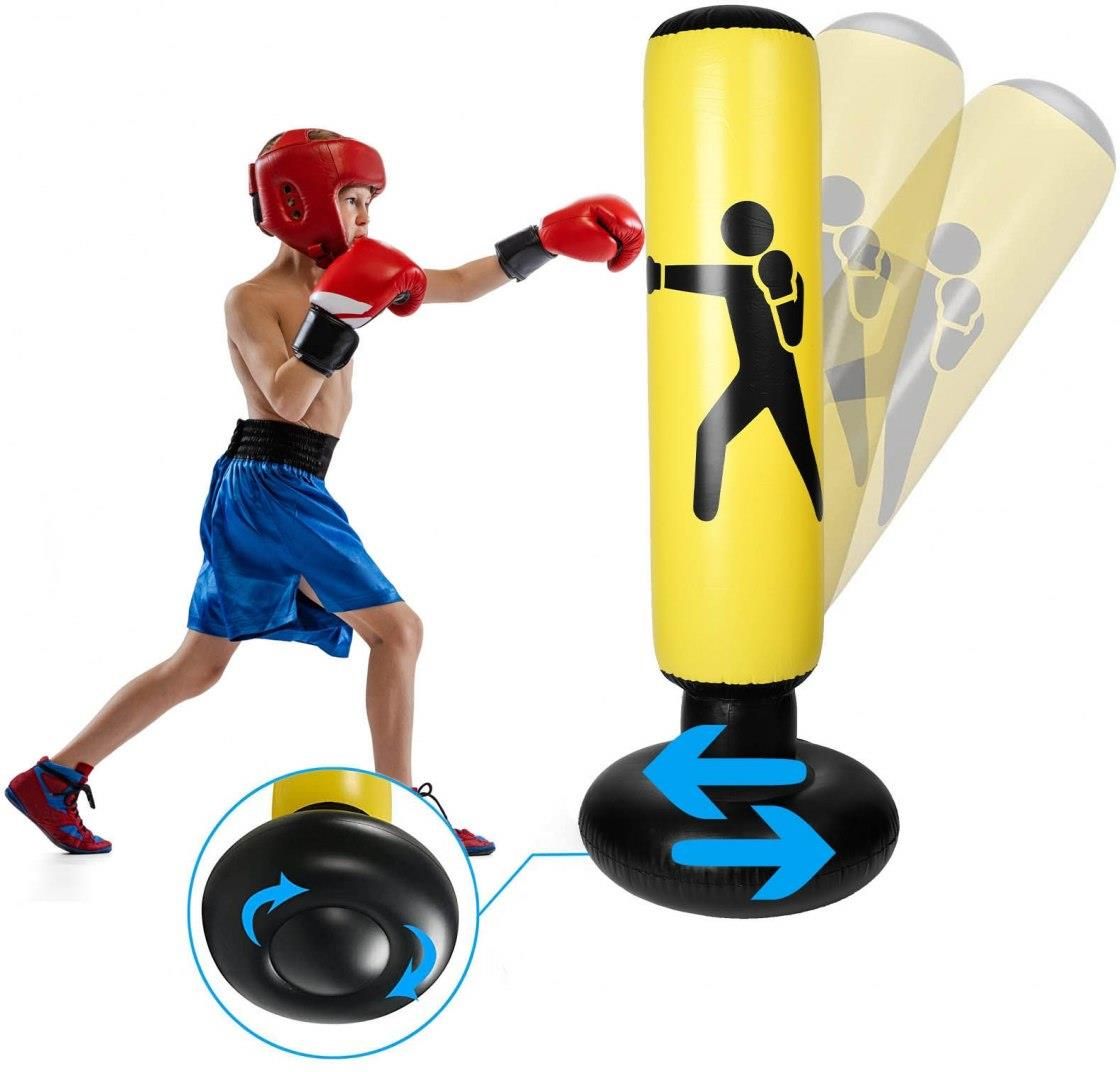 Bokserski dmuchany worek treningowy ROCKY 150 cm żółty - Ceny i opinie ...
