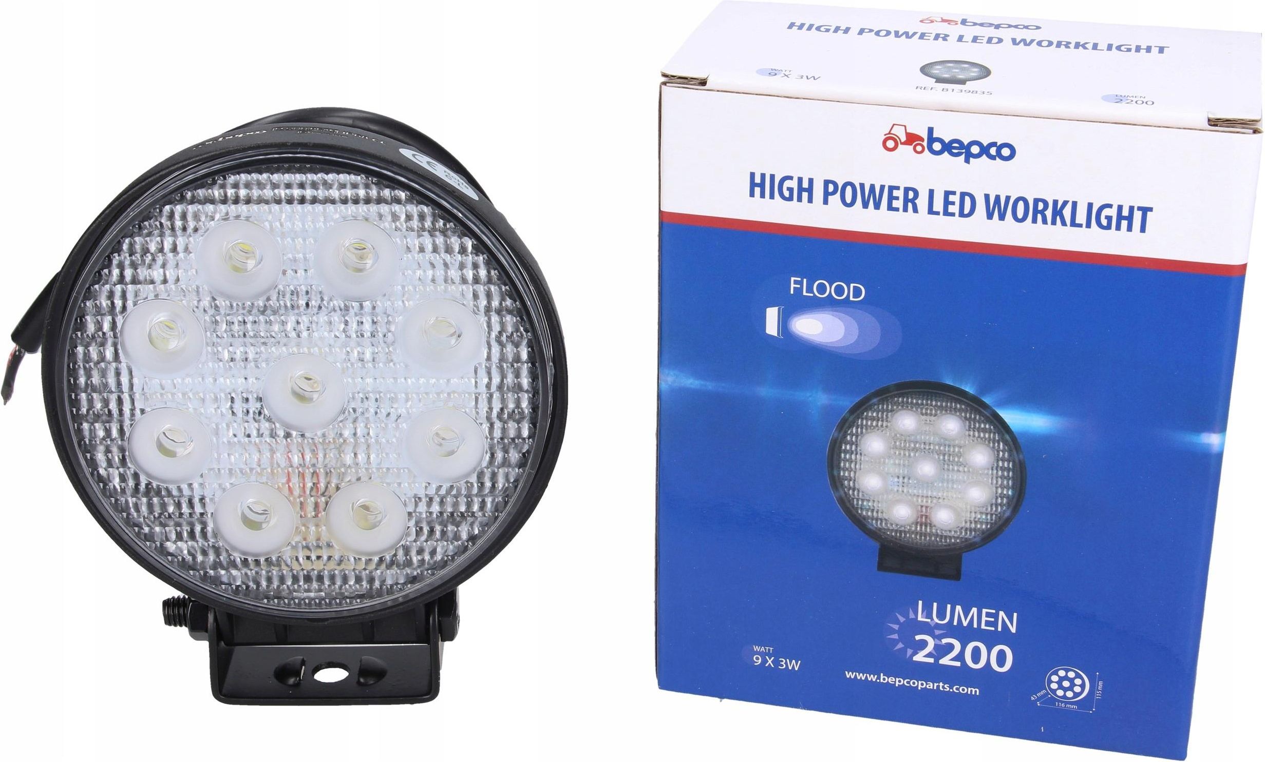 Bepco Lampa Robocza Led 27W 2200Lm Światło Rozproszone 22240167 ...