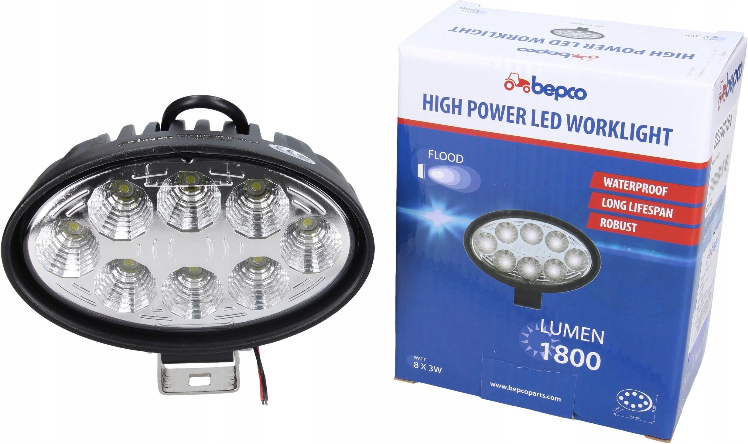 Bepco Lampa Robocza Led 24W 1800Lm Światło Rozproszone 22240164 ...