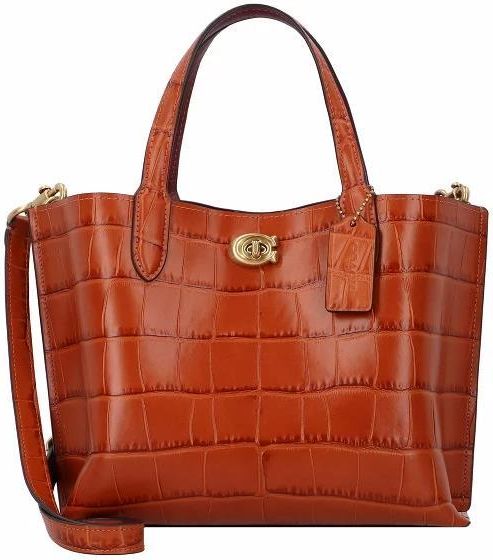 Coach Embossed Croc Handbag Leather 24 cm ginger - Ceny i opinie - Ceneo.pl