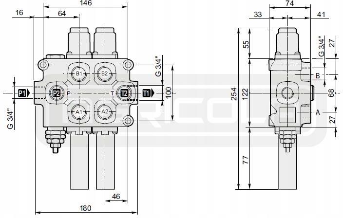 Galtech Rozdzielacz Hydr. 120L Q95 2X103 Na Linki A1.10.32.420 - Opinie ...